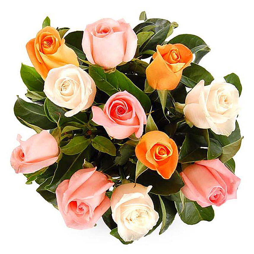 Box Arrangement of Mixed Pastel Roses & Viburnum Delivery in Singapore ...