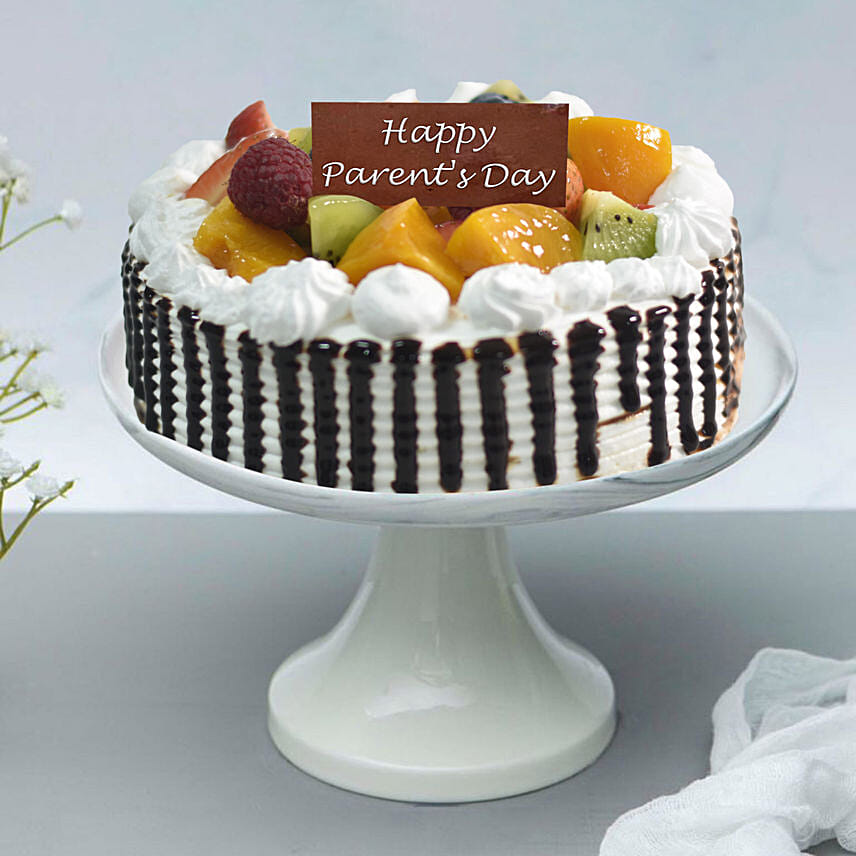 Chantilly Fruit Cake For Parents Day Delivery in Singapore - FNP SG