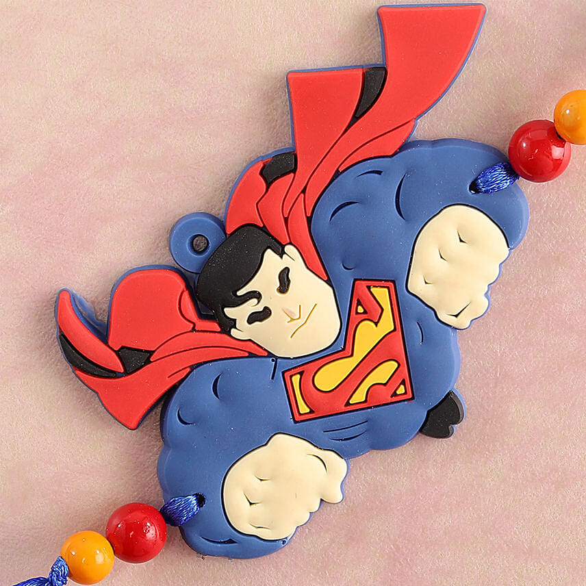 Personalised Pyara Bhai Cushion With Superman Rakhi Delivery in ...