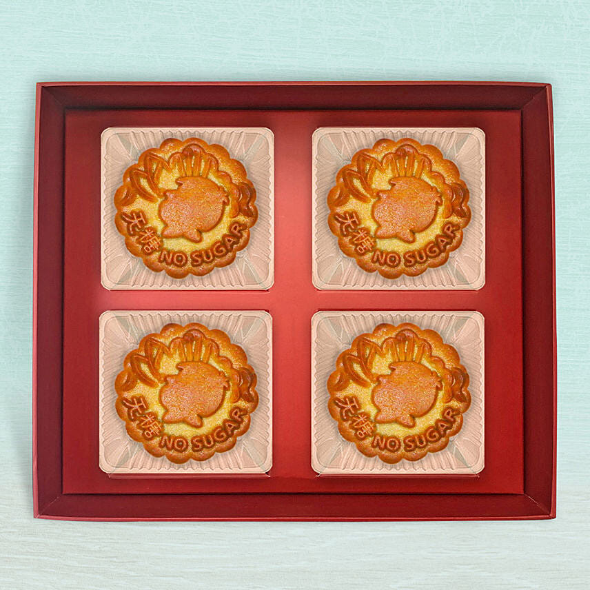 Lotus Pure Bakeskin Mooncake With 6 Pcs Pomelo Fruit Delivery in ...