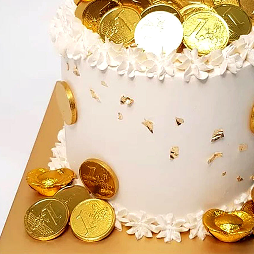 Happy Bday Vanilla Money Pulling Cake Delivery in Singapore - FNP SG