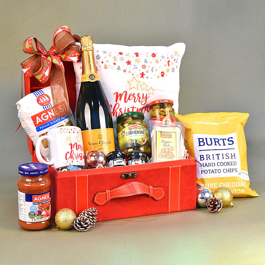 Grand Christmas Leather Chest Box Hamper Delivery in Singapore - FNP SG