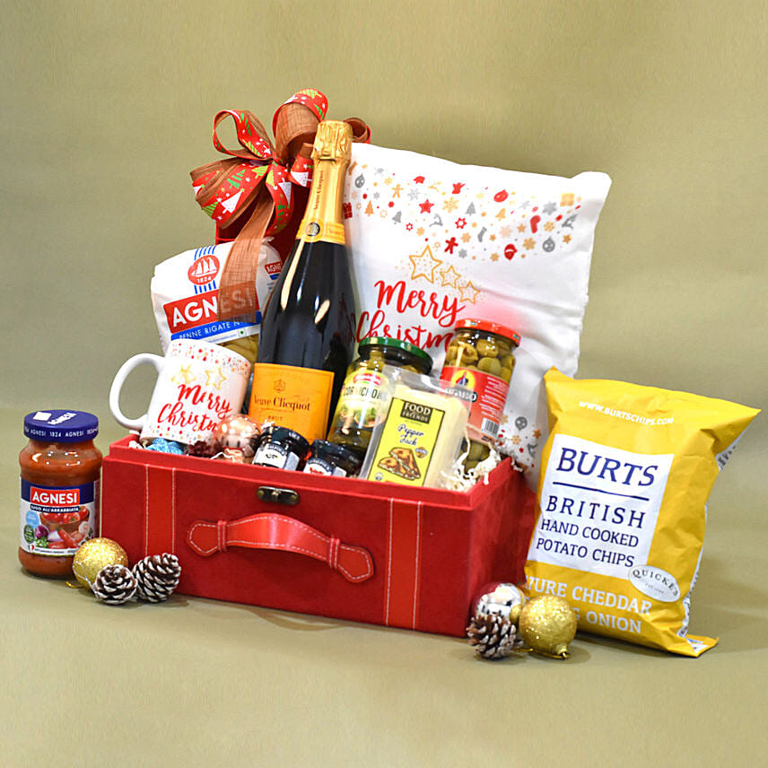 Grand Christmas Leather Chest Box Hamper Delivery in Singapore - FNP SG