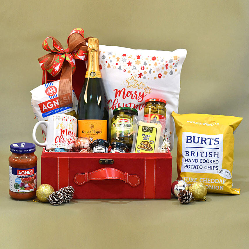 Grand Christmas Leather Chest Box Hamper Delivery in Singapore - FNP SG