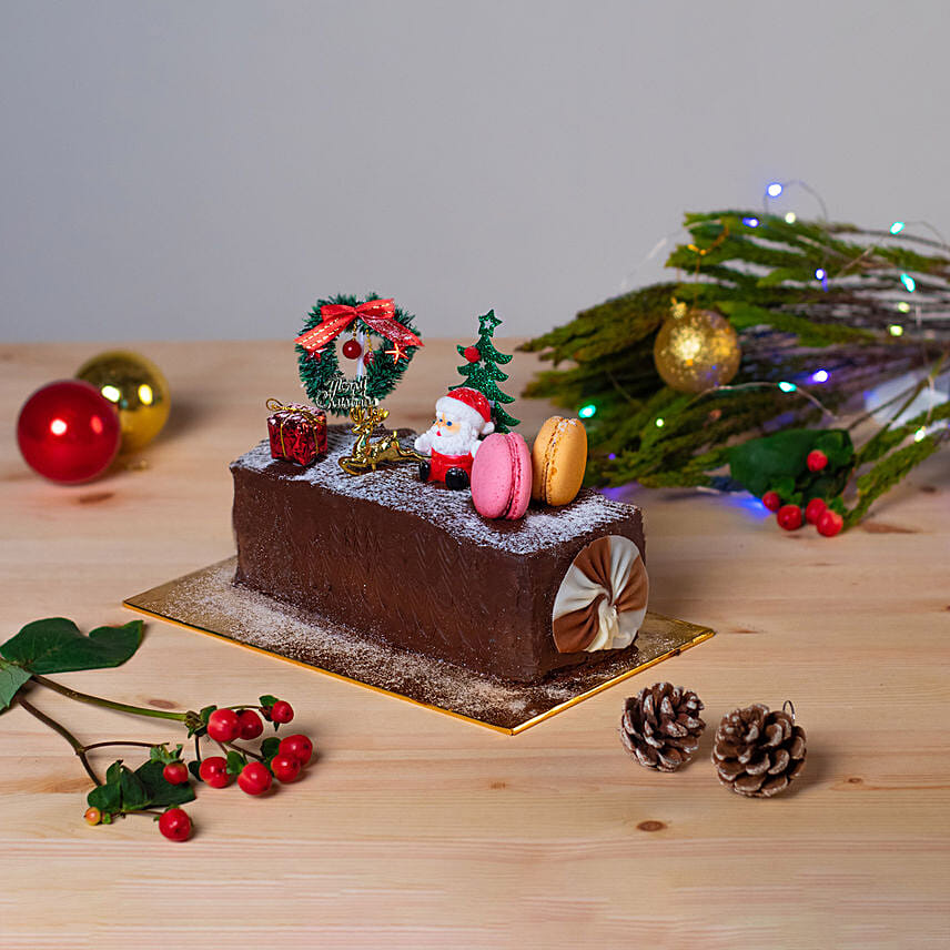 Xmas Chocolate Logcake Delivery in Singapore - FNP SG