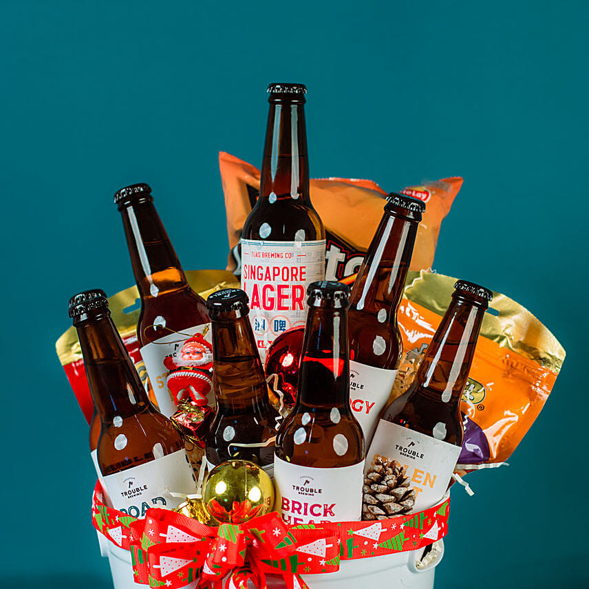 Bucket Full Of Beer N Munchies Delivery in Singapore - FNP SG