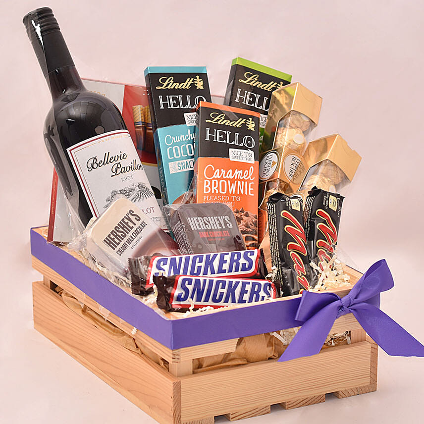 Smashing Wine & Chocolate Hamper Delivery in Singapore - FNP SG