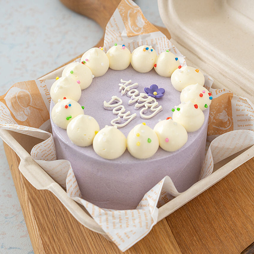 Online Sweet Purple Korean Bento Strawberry Cake Gift Delivery in SGP - FNP