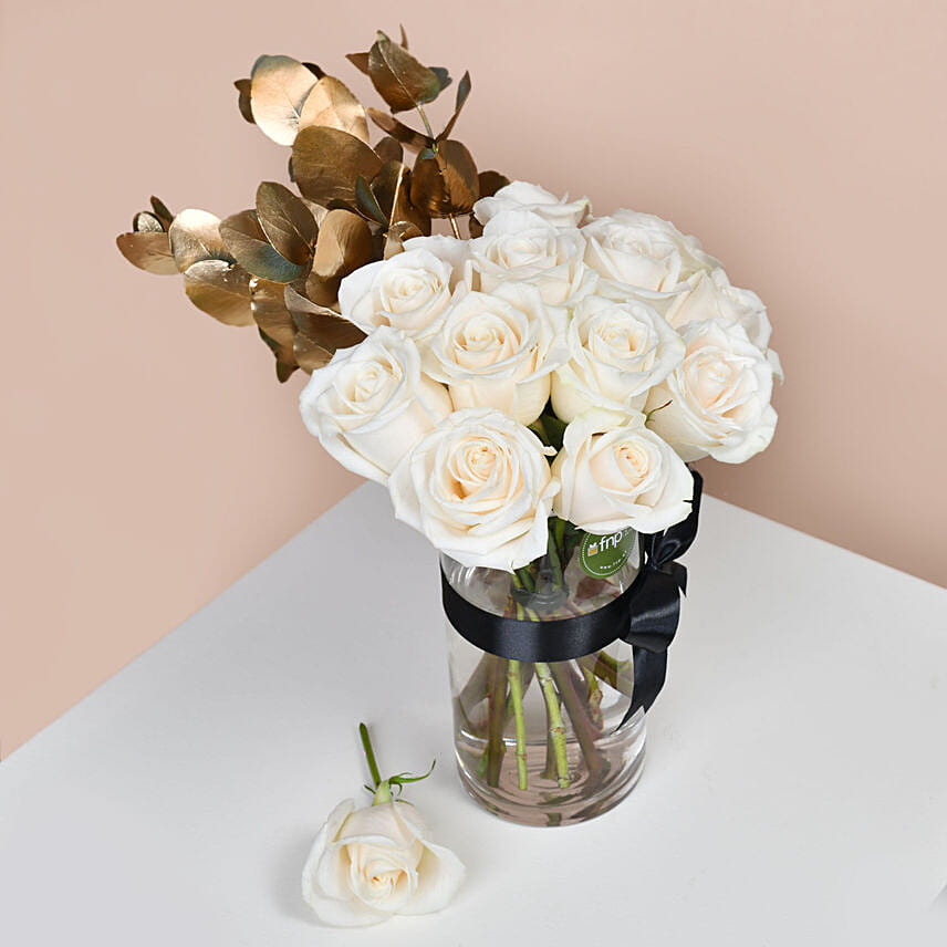 White Roses Arrangement Delivery in Singapore - FNP SG