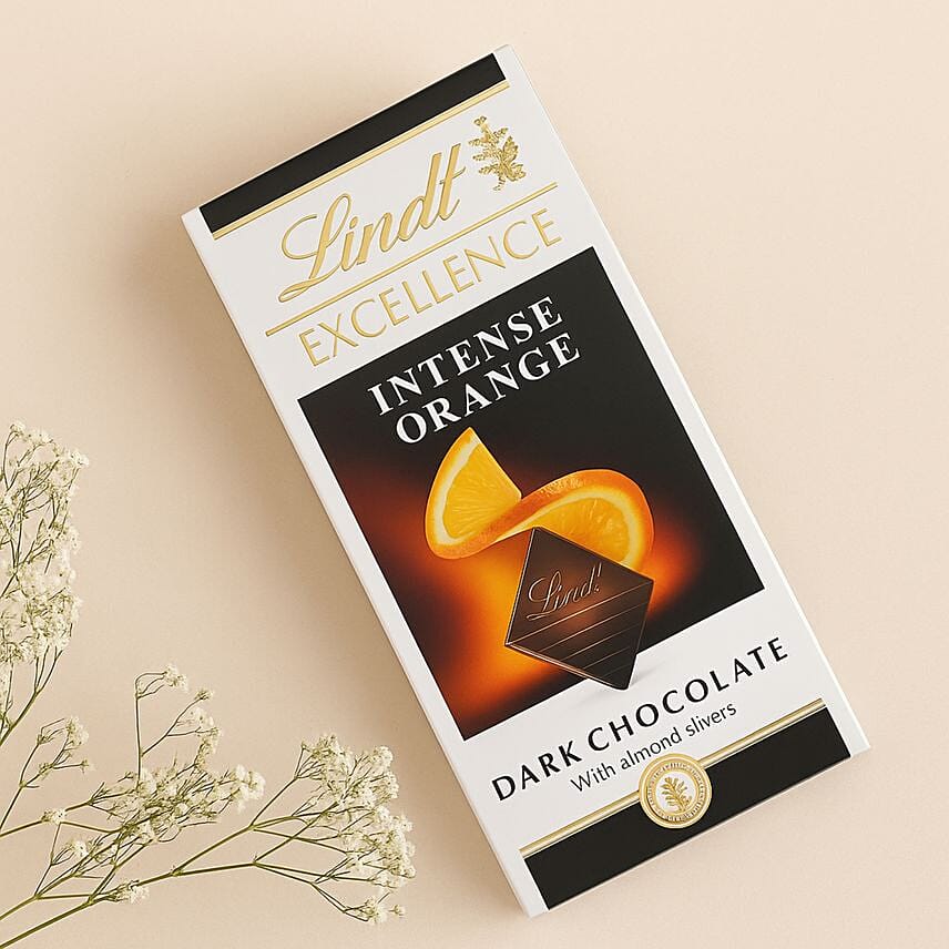 Online Sneh Red and Yellow Bead Rakhi with Lindt Lindor Chocolate Box ...