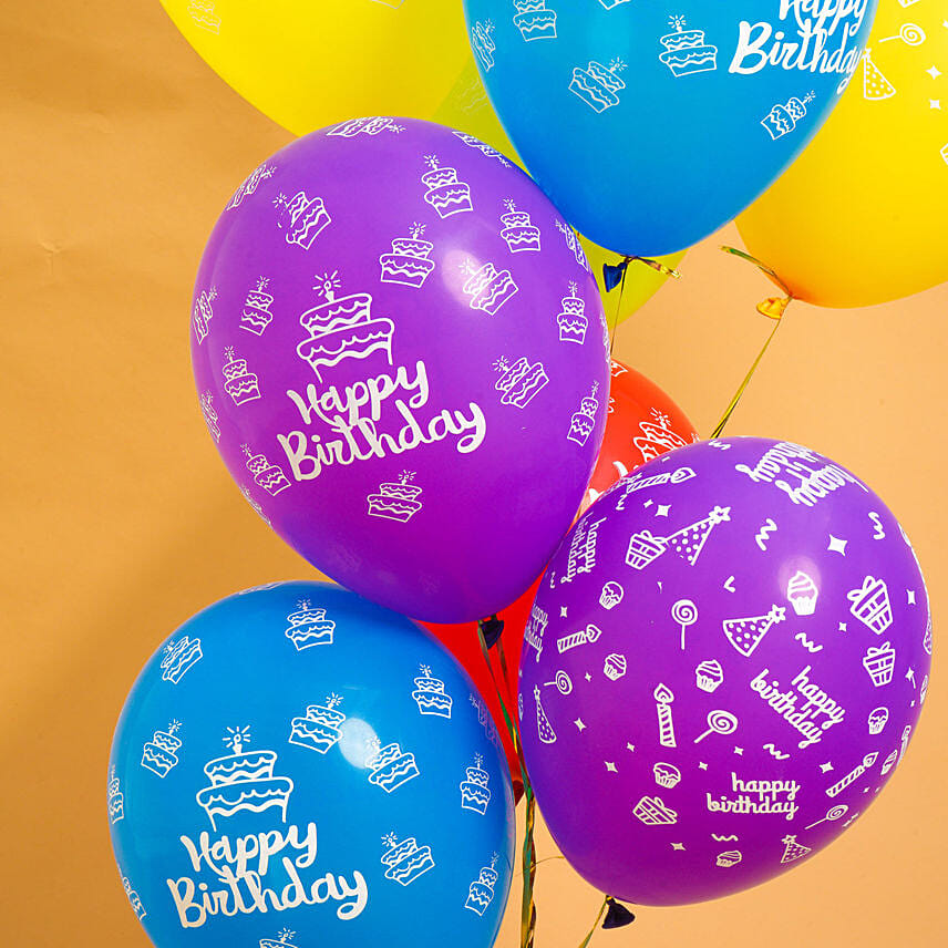 Happy Birthday Printed Latex Balloons Delivery in Singapore - FNP SG