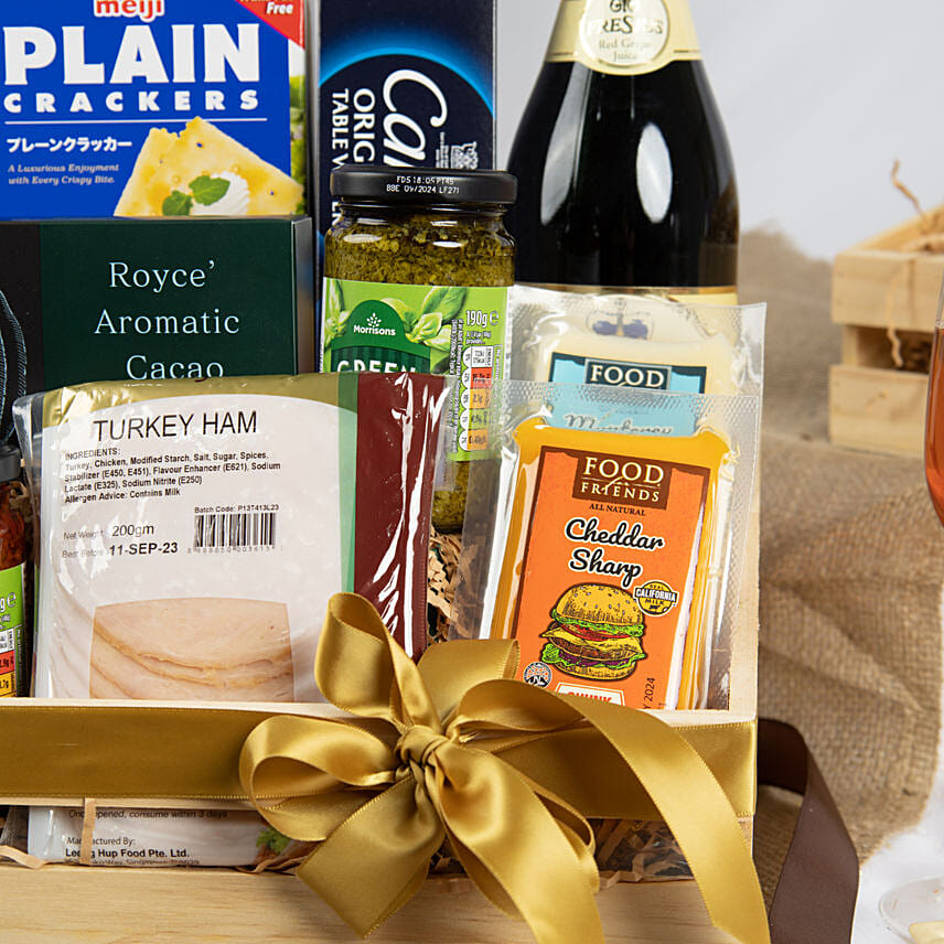 Juice Cheese and Meat Hamper Delivery in Singapore - FNP SG