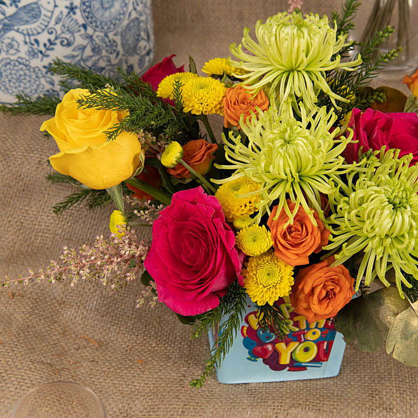 Estatic Birthday Flowers Vase Delivery in Singapore - FNP SG