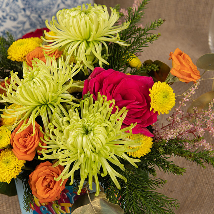 Estatic Birthday Flowers Vase Delivery in Singapore - FNP SG