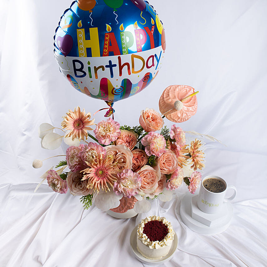 Flowers Grace Birthday Wishes Combo Delivery in Singapore - FNP SG