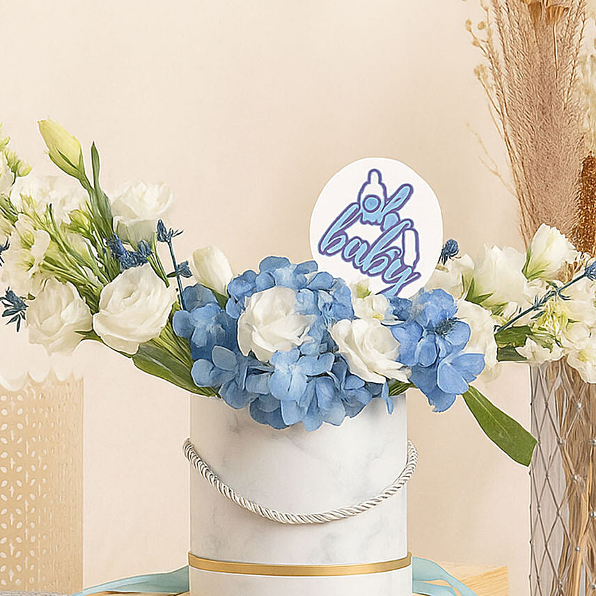 Baby Boy Celebration Flowers Box Delivery in Singapore - FNP SG