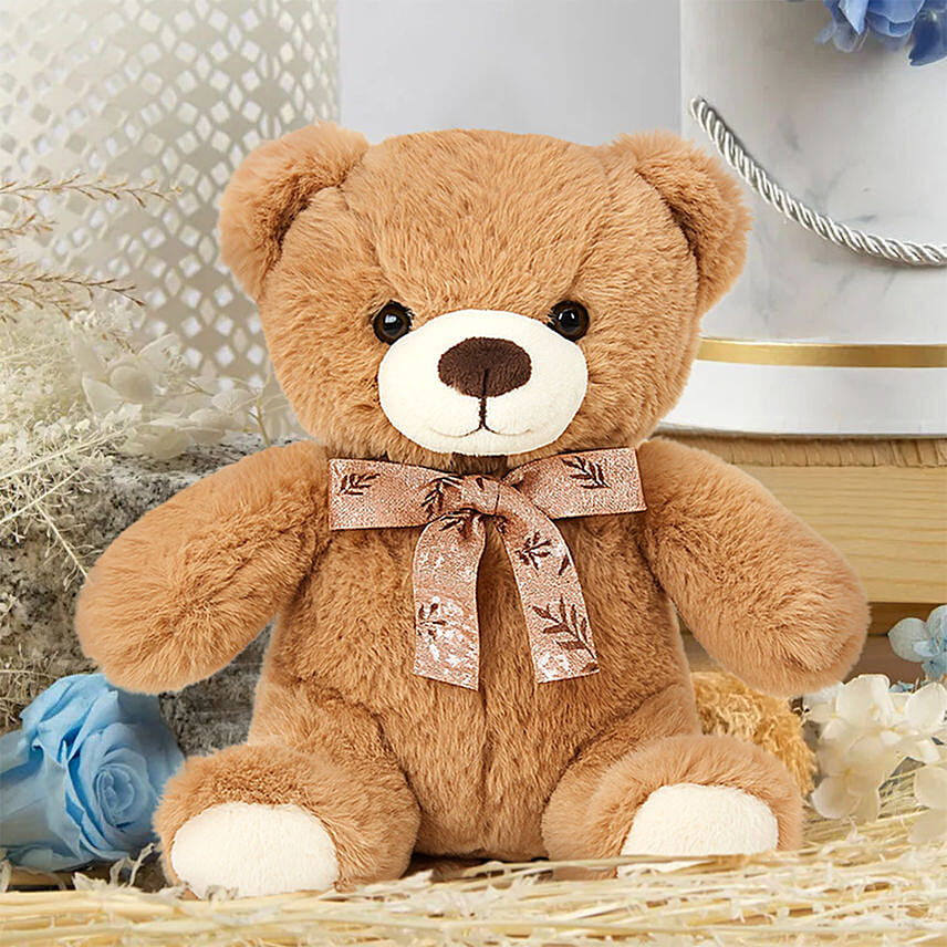 Baby Boy Celebration Flowers Box with Teddy Delivery in Singapore - FNP SG