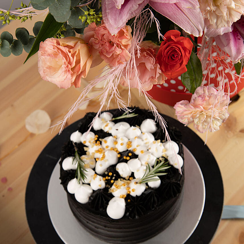 Magnificent Blooms Box with Cake Delivery in Singapore - FNP SG