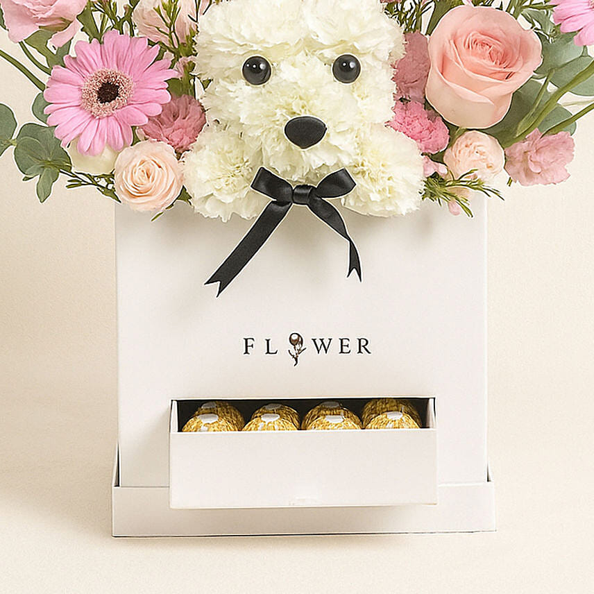 Hugs and Cuddles Flower Box Delivery in Singapore - FNP SG