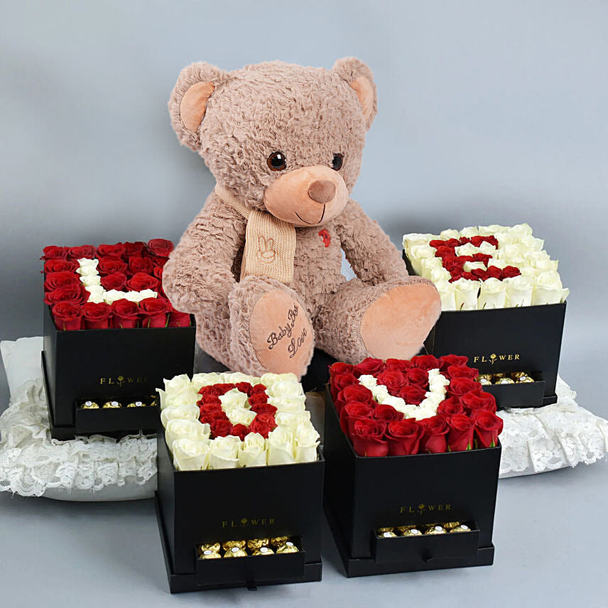 Love Box and Big Teddy Delivery in Singapore - FNP SG