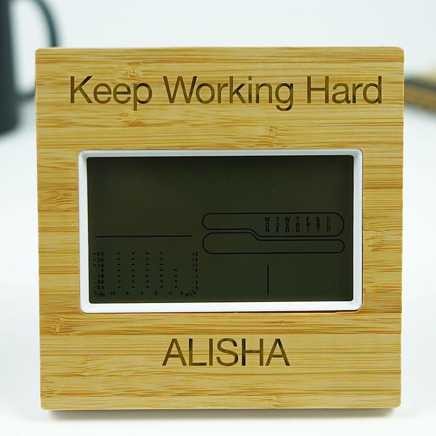 Personalised Table Clock Bamboo Delivery in Singapore - FNP SG