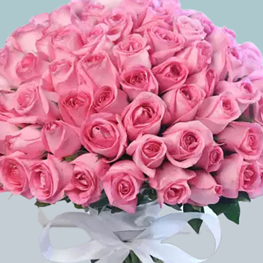99 Pink Roses Bouquet For Valentine Delivery in Singapore - FNP SG
