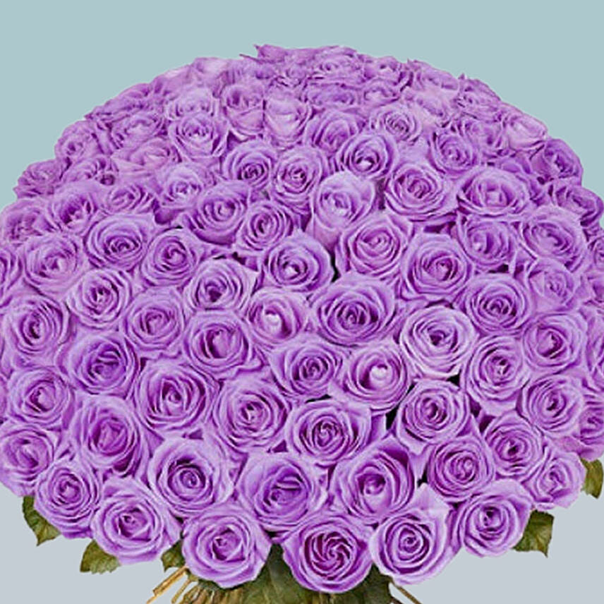 99 Purple Roses Bouquet For Valentine Delivery in Singapore - FNP SG