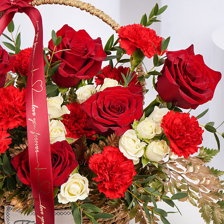 Romantic Rose Basket Delivery in Singapore - FNP SG