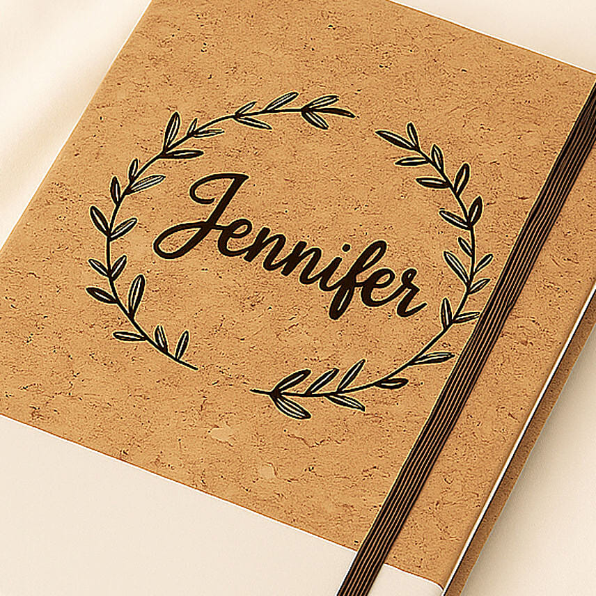 Personalized A 5 Cork Cover Notebook Delivery in Singapore - FNP SG