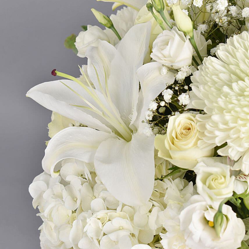 Enchanting White Flowers Arrangement Delivery in Singapore - FNP SG