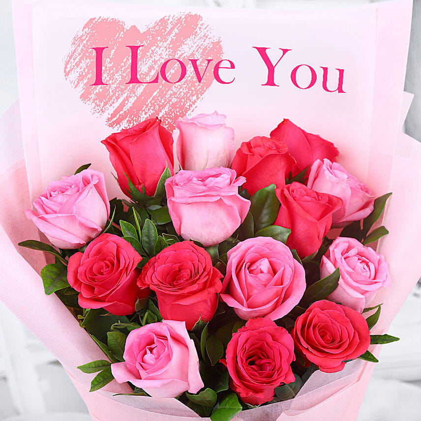 I Love You Roses Hand Bouquet Delivery in Singapore - FNP SG