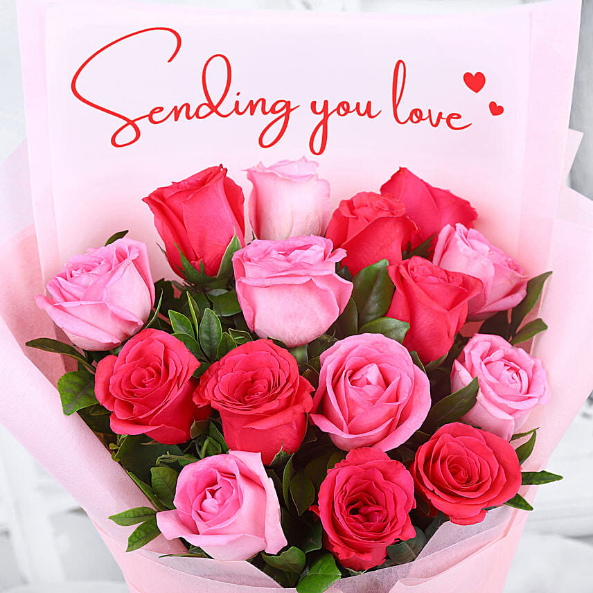 Sending You Love Roses Hand Bouquet Delivery in Singapore - FNP SG