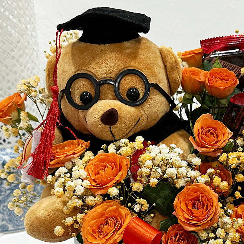 Teddy & Treats Graduation Bundle Delivery in Singapore - FNP SG