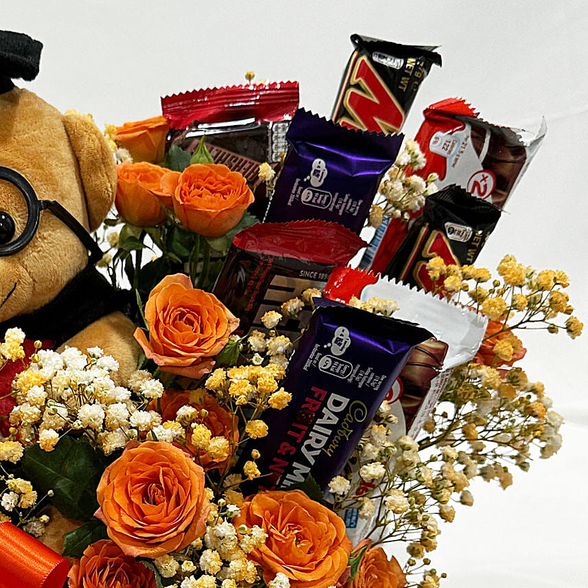 Teddy & Treats Graduation Bundle Delivery in Singapore - FNP SG