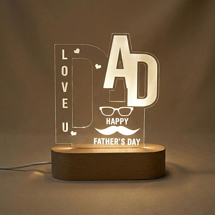 Love You Dad LED Lamp Delivery in Singapore - FNP SG