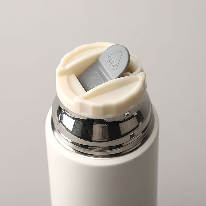 Personalised White Thermosteel Cup Flask Delivery in Singapore - FNP SG