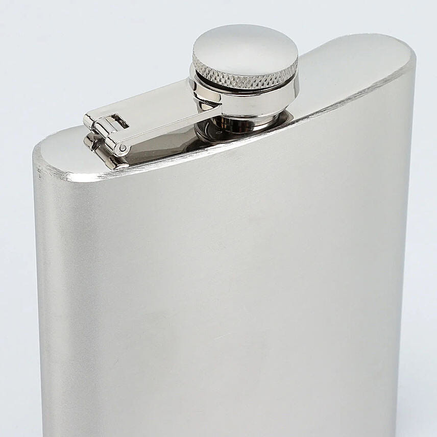 Gentlemen Personalised Silver Hip Flask Delivery in Singapore - FNP SG