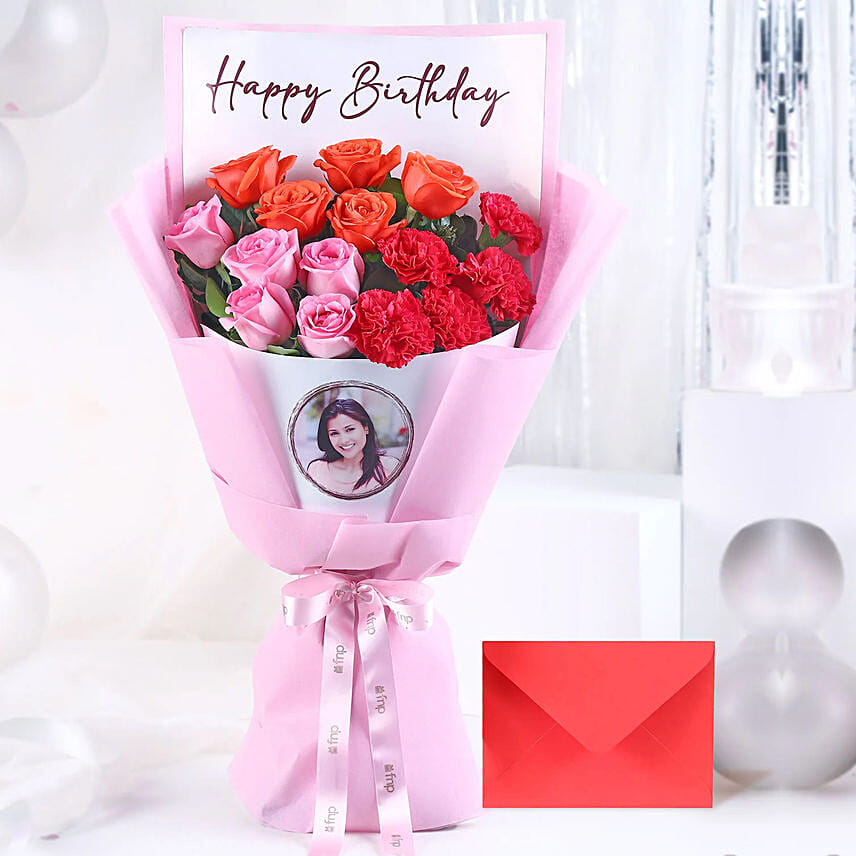 Personalised Rose Bouquet of Emotion with Greeting Card Delivery in ...