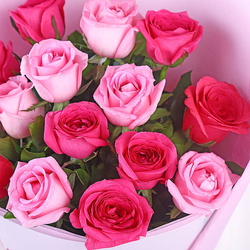 Personalised Mixed Pink Rose Bouquet Delivery in Singapore - FNP SG