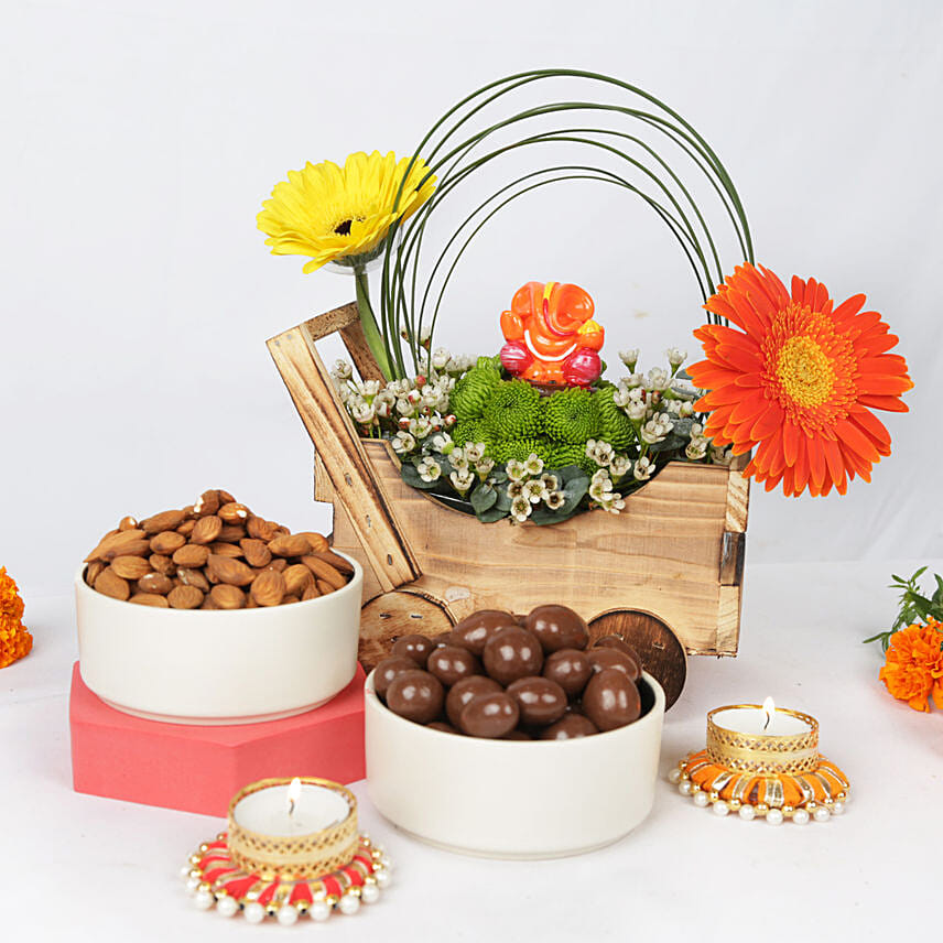 Ganesha Blessings Cart with Dry Fruits Delivery in Singapore - FNP SG