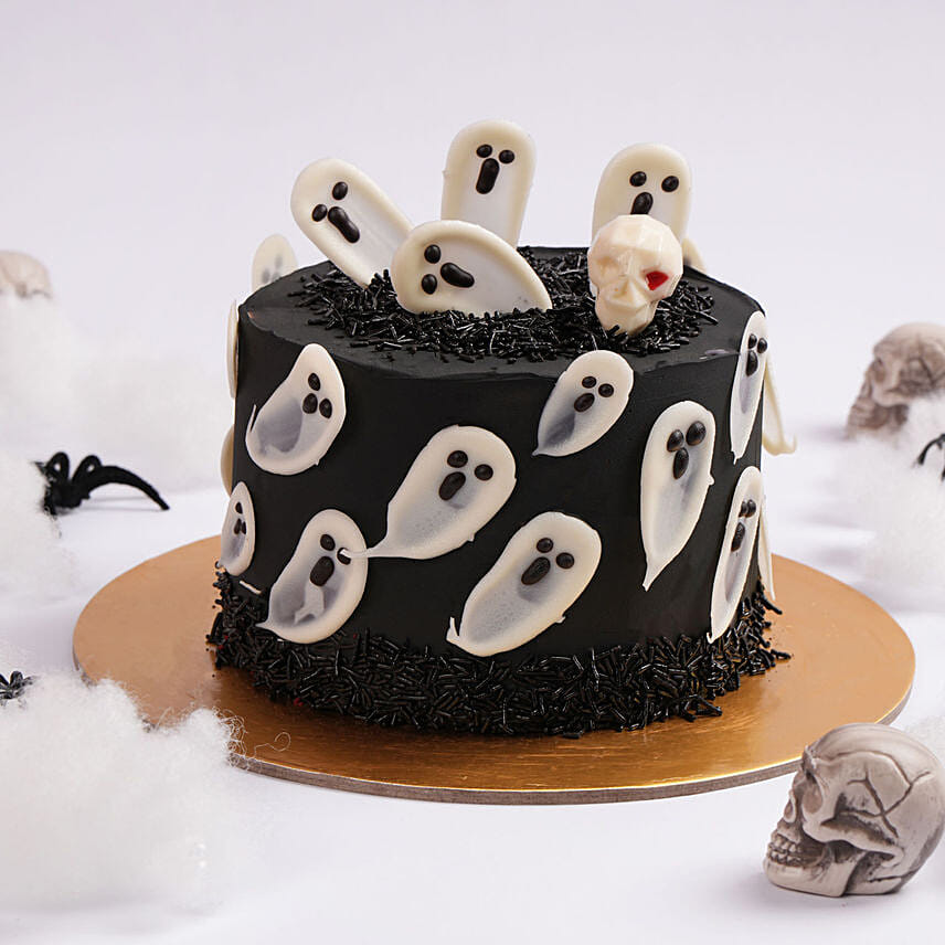 Flying Ghosts Halloween Chocolate Cake Delivery in Singapore - FNP SG