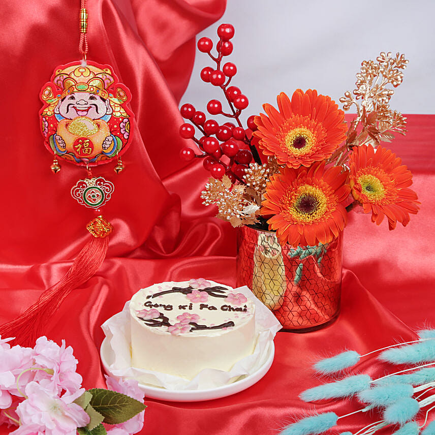CNY Festive Bloom Combo Gift Set Delivery in Singapore - FNP SG