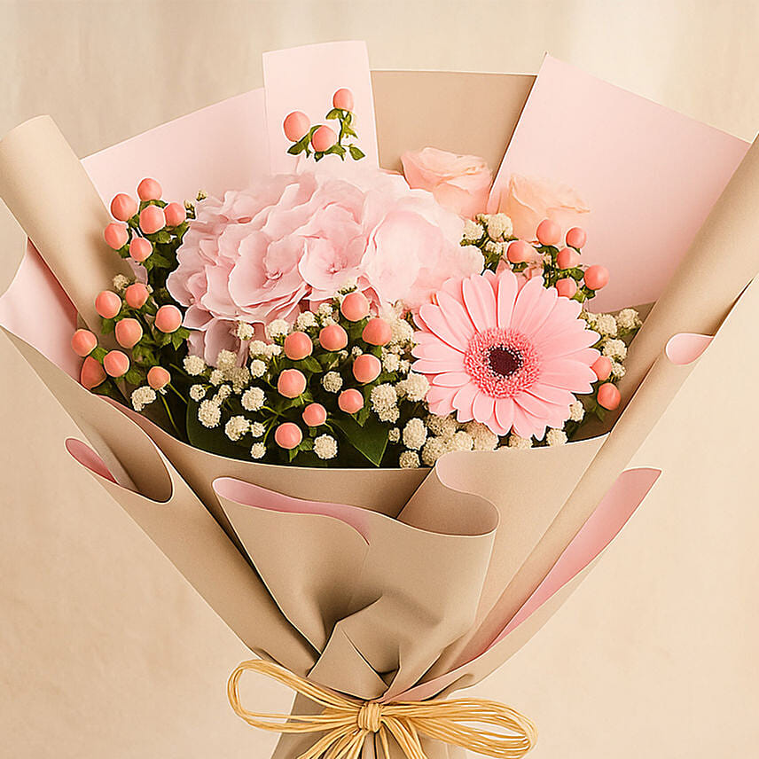Pink Beauty Flower Bouquet Delivery in Singapore - FNP SG