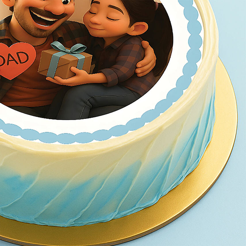 Fairytale cartoon Style Personalised Cake for Dad Delivery in Singapore ...
