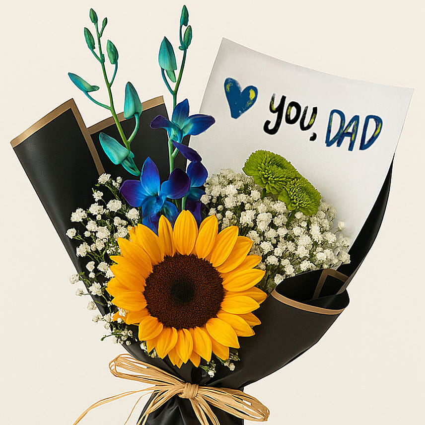 Love You Dad Sunflower Flower Bouquet Delivery in Singapore - FNP SG