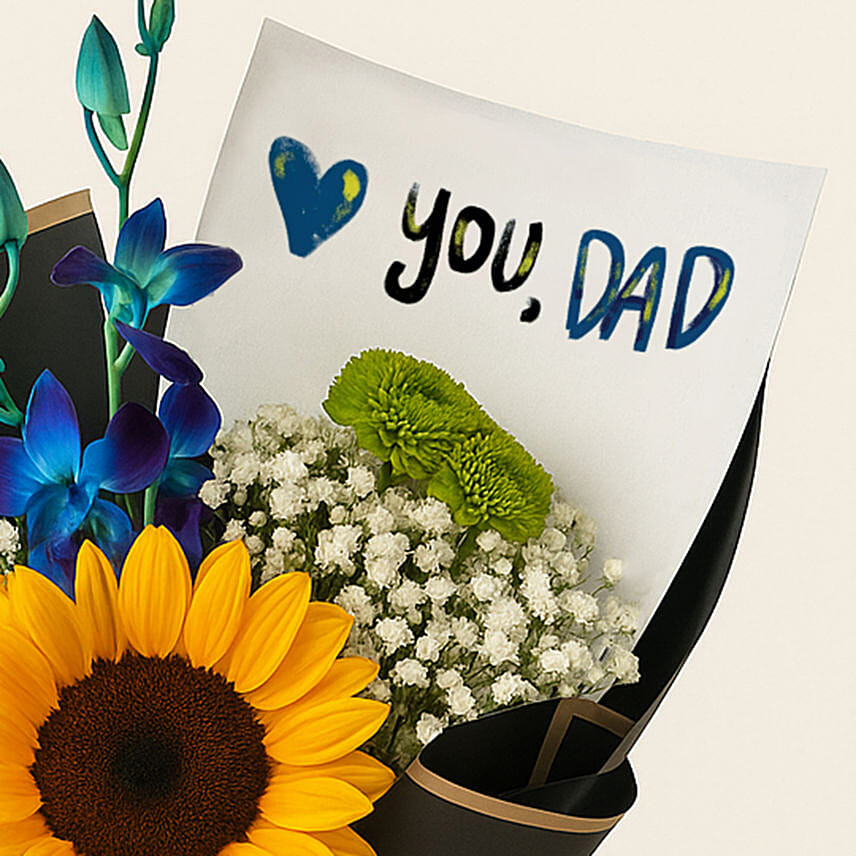 Love You Dad Sunflower Flower Bouquet Delivery in Singapore - FNP SG