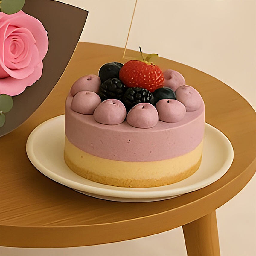 Roses Mini Cake and Star Balloons Bundle Gift Delivery in Singapore ...