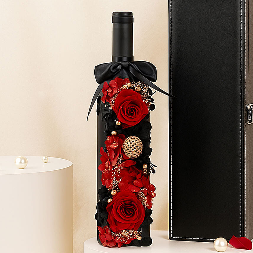 Preserved Roses Arrangement in a Bottle Delivery in Singapore - FNP SG