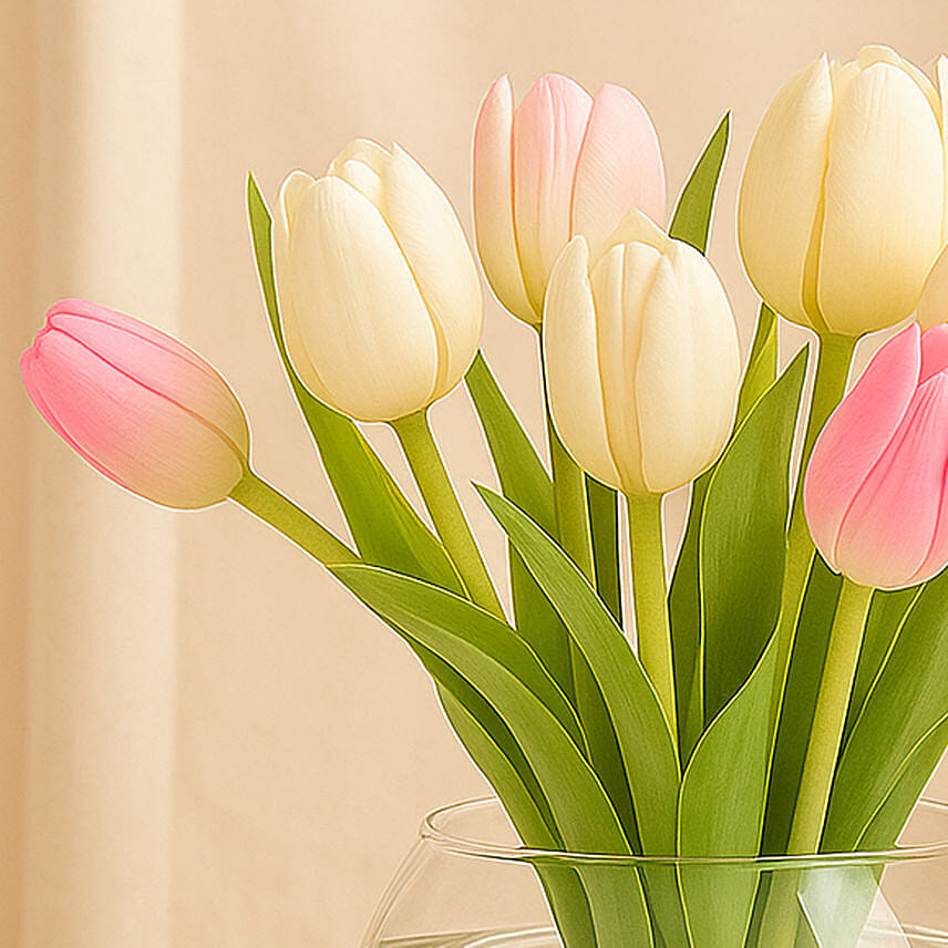 10 Tulips in Fish Bowl Delivery in Singapore - FNP SG