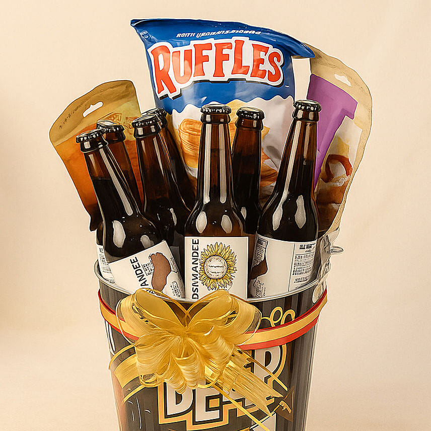 Bucket Full Of Beer N Munchies Delivery in Singapore - FNP SG